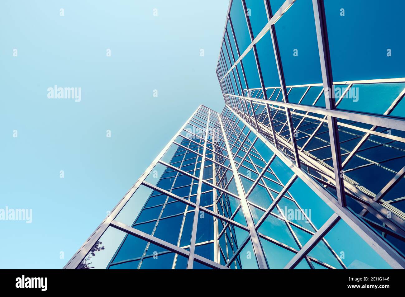 Abstract glass architecture with blue sky Stock Photo - Alamy