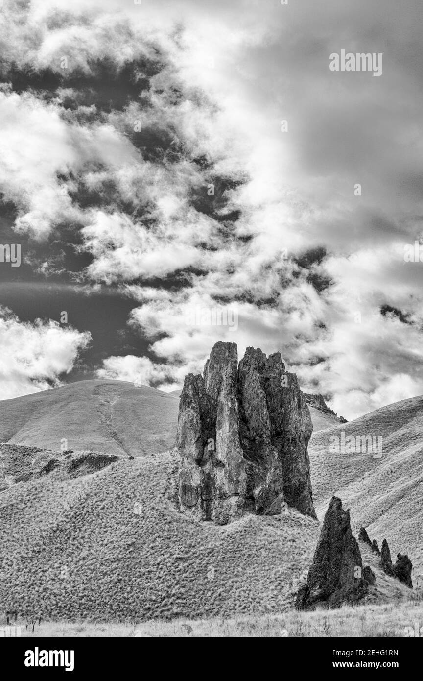Leslie Gulch Landscape with Clouds Stock Photo - Alamy