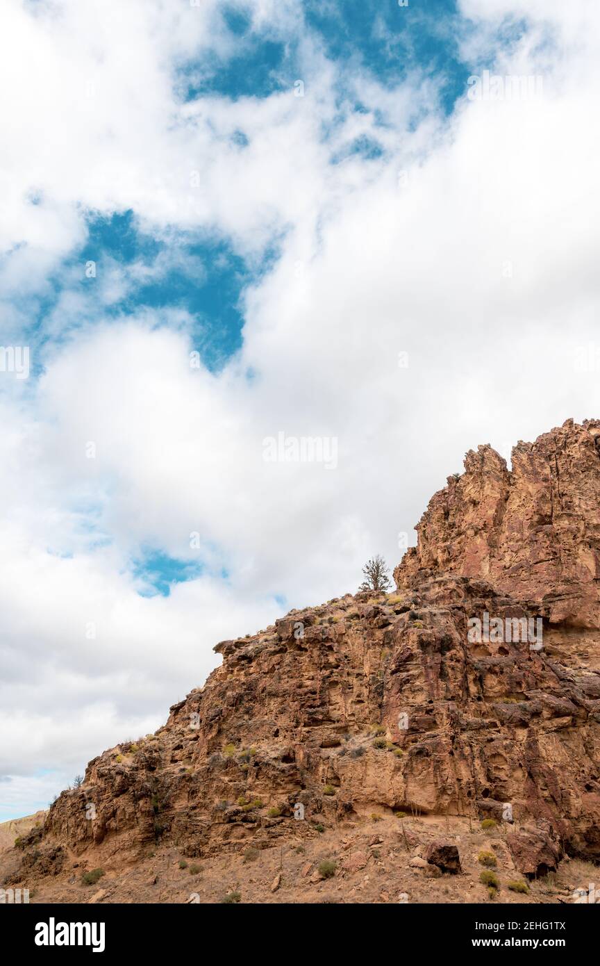 Leslie Gulch Landscape with Clouds Stock Photo - Alamy
