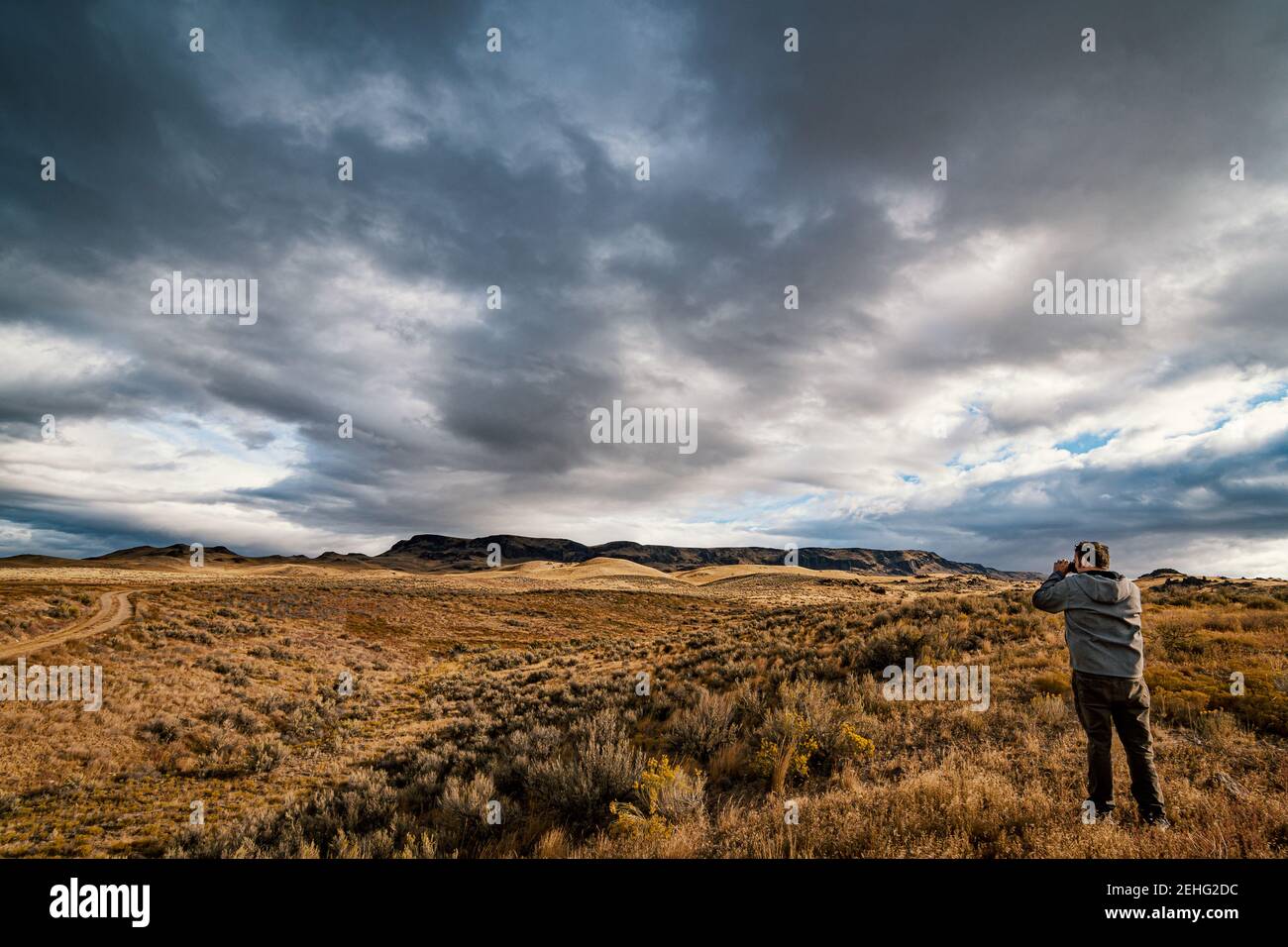 Leslie Gulch Landscape with Clouds Stock Photo - Alamy