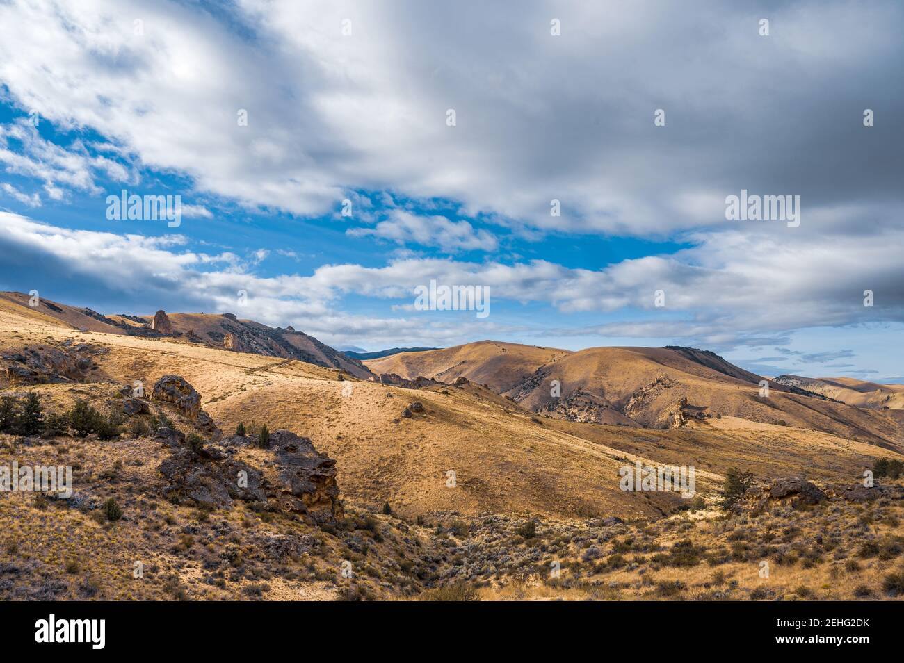 Leslie Gulch Landscape with Clouds Stock Photo - Alamy