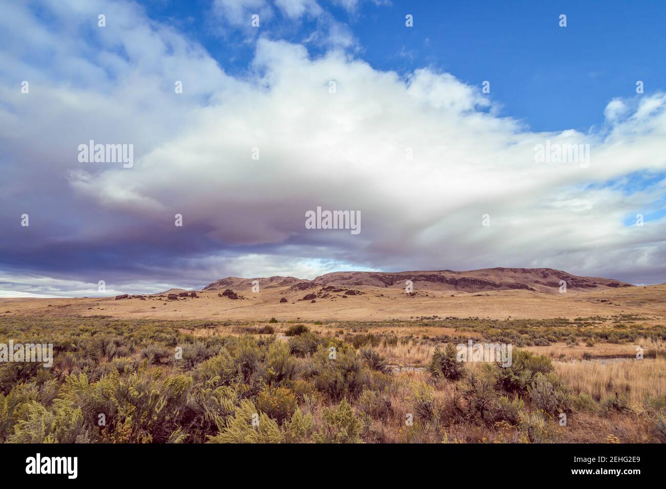 Leslie Gulch Landscape with Clouds Stock Photo - Alamy