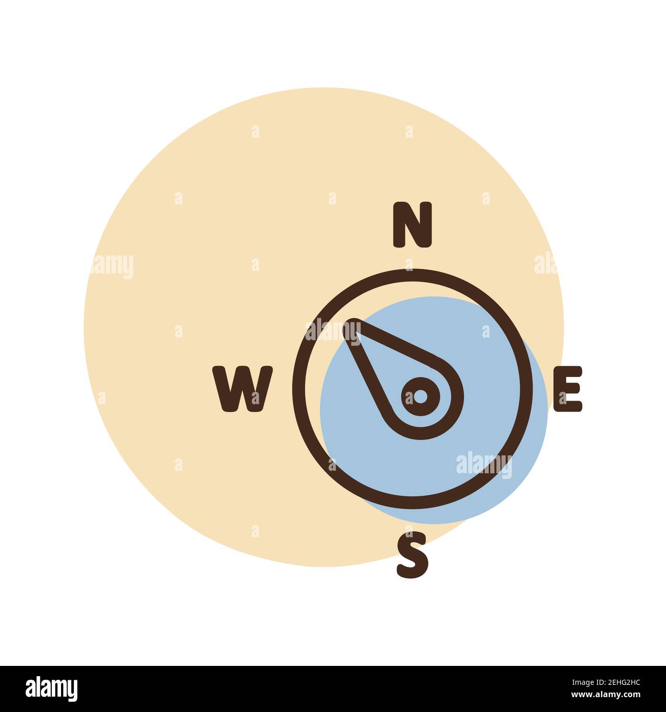 Compass wind rose vector icon. Direction northwest. Meteorology sign ...