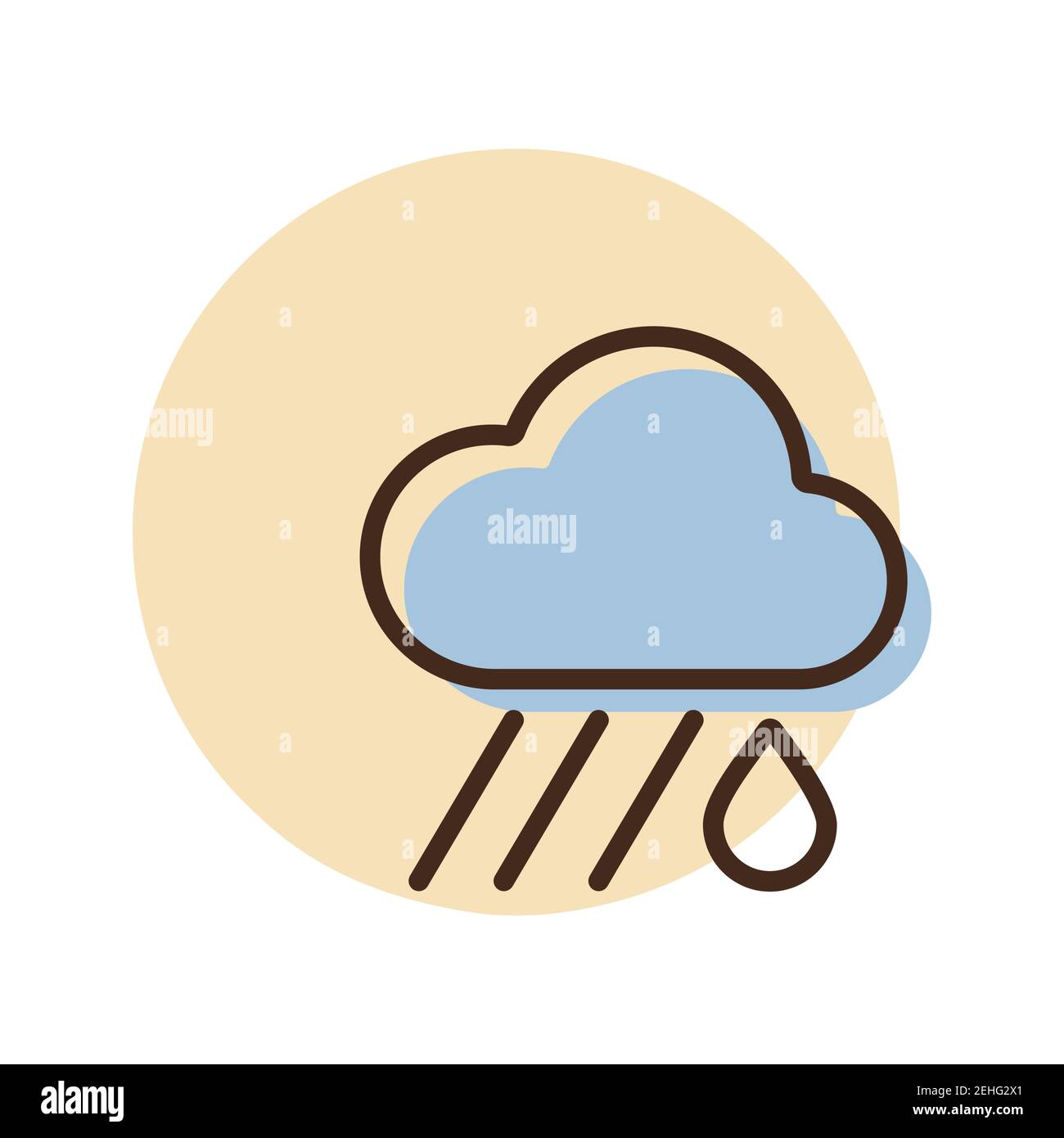 Raincloud with raindrop vector icon. Meteorology sign. Graph symbol for ...