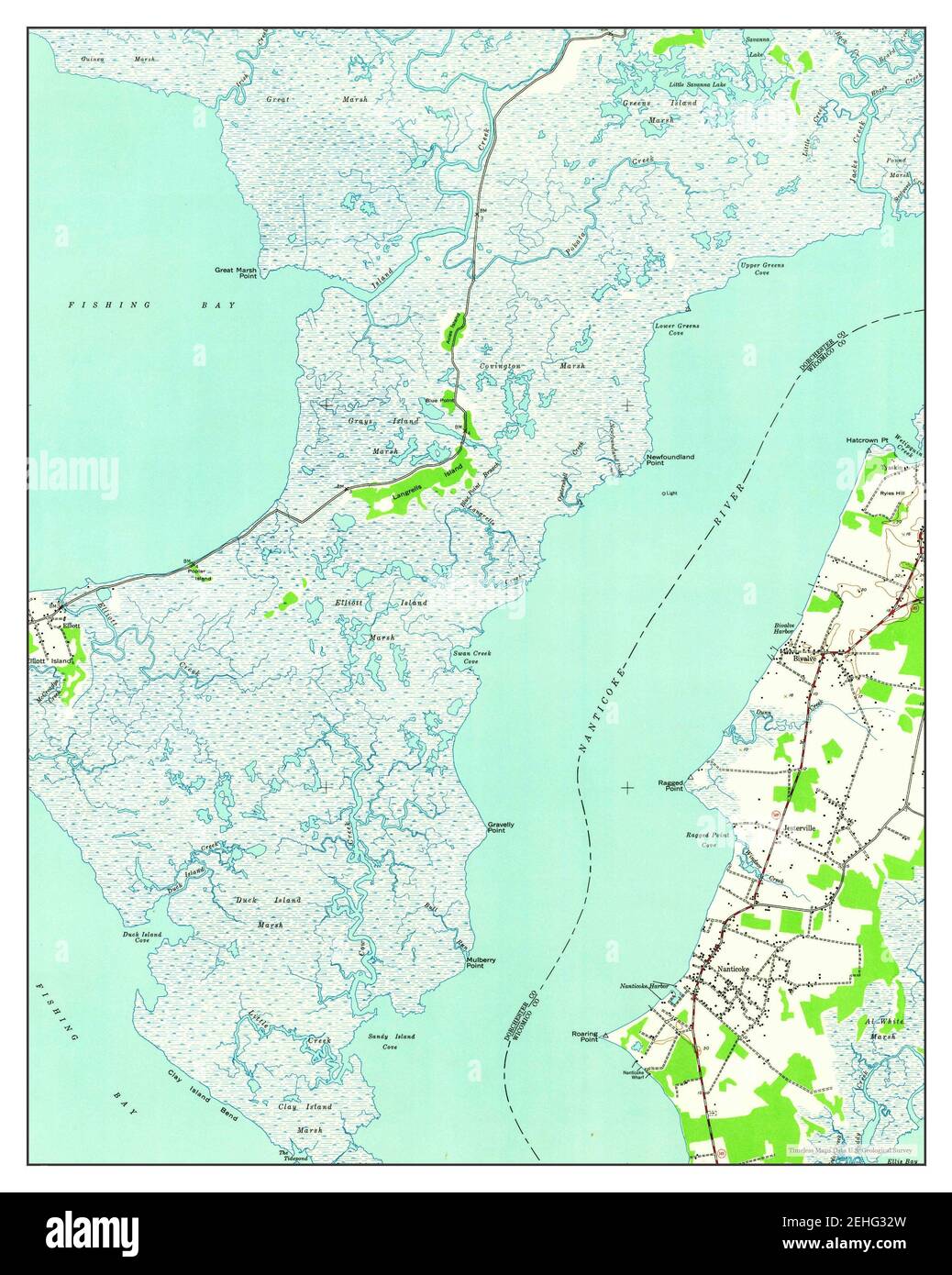 Nanticoke, Maryland, map 1942, 1:24000, United States of America by ...