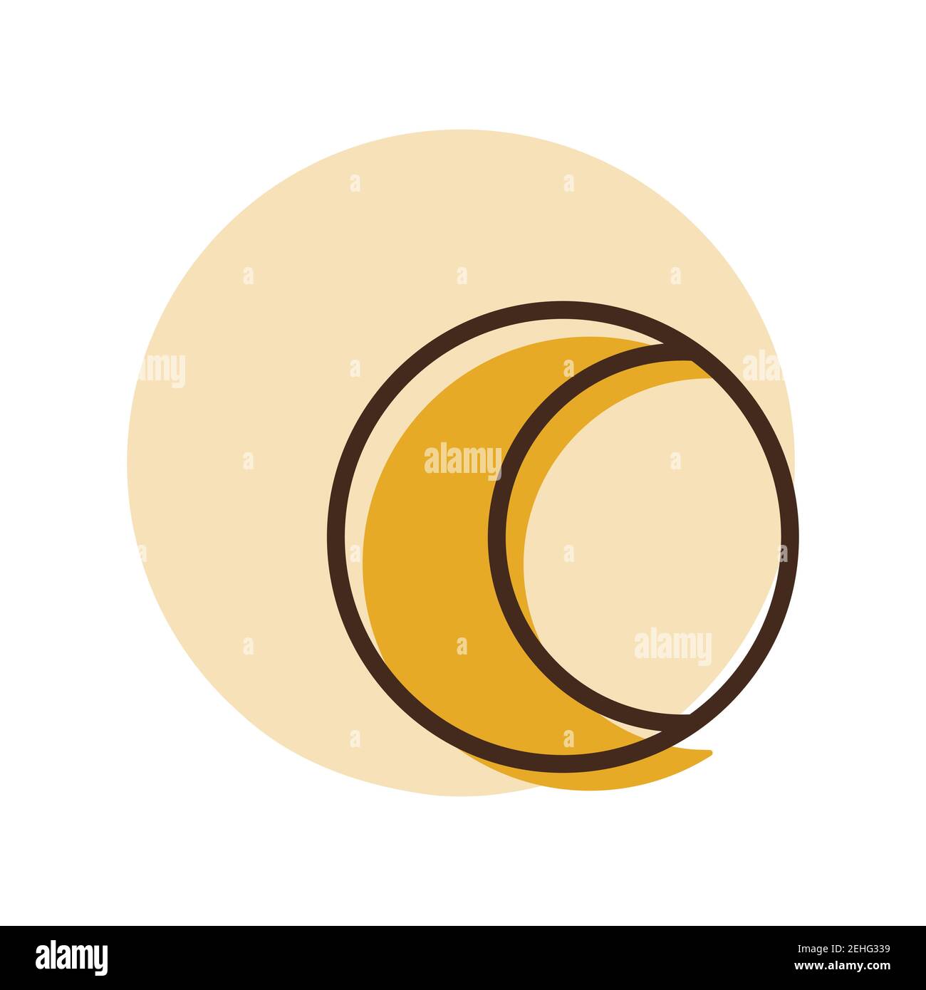 Young Moon vector icon. Meteorology sign. Graph symbol for travel ...