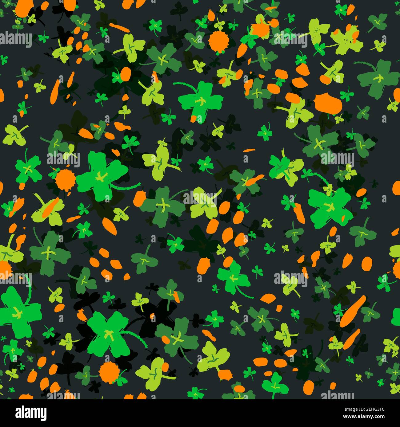 St Patricks Day Background Seamless Shamrock Pattern Ireland Symbol