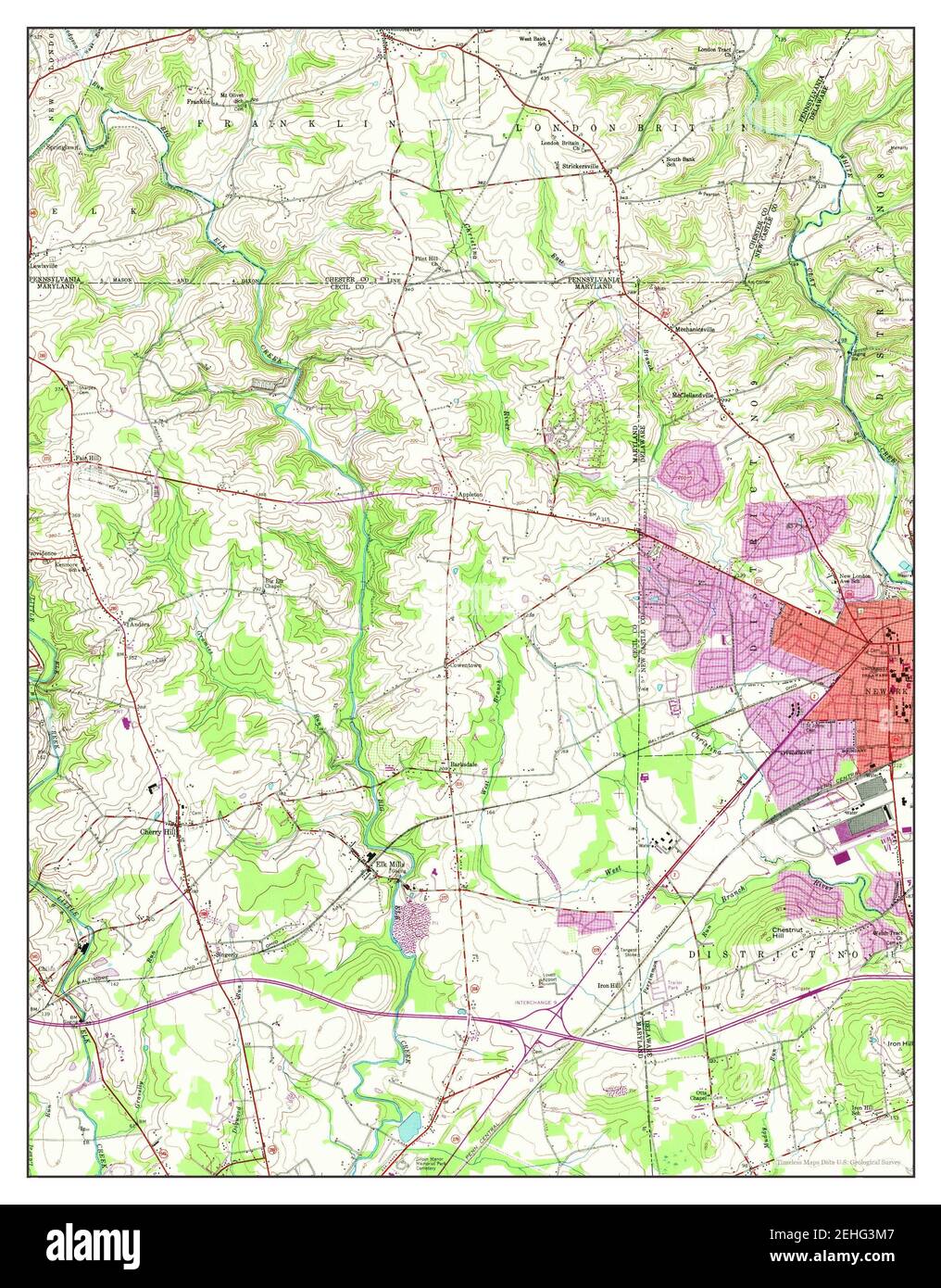 Newark West, Maryland, map 1953, 1:24000, United States of America by ...