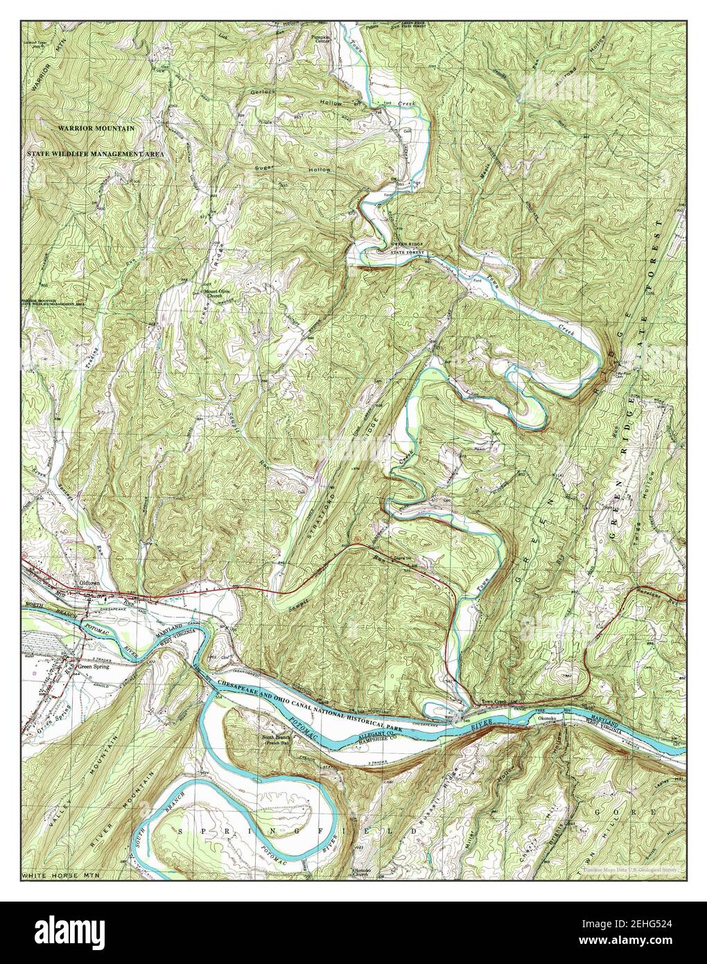 Oldtown, Maryland, map 1998, 1:24000, United States of America by ...