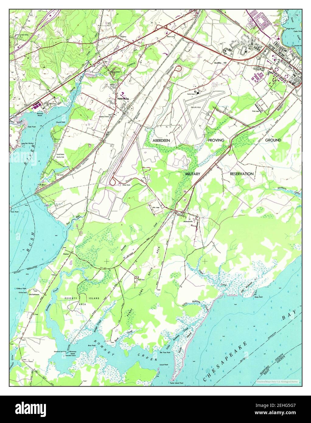Perryman, Maryland, map 1948, 1:24000, United States of America by ...