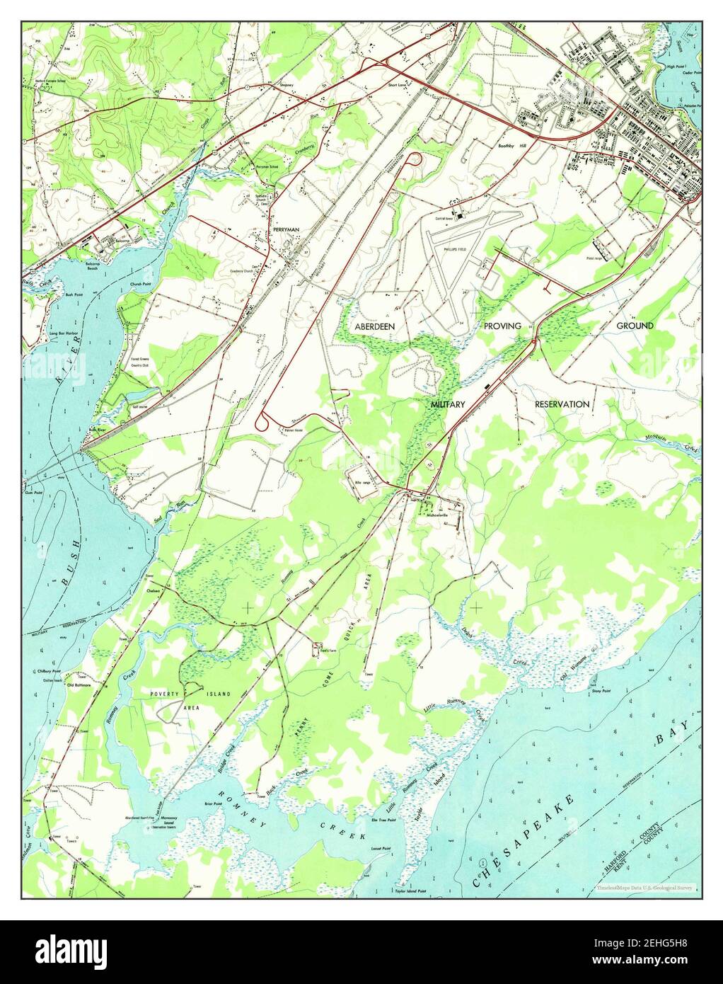 Perryman, Maryland, map 1968, 1:24000, United States of America by ...