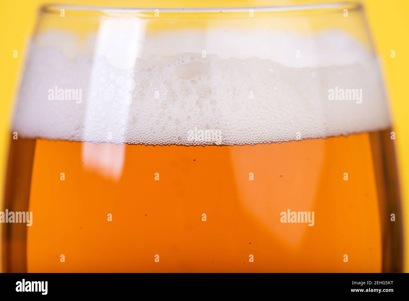 Light Beer with Bubbles and Foam Background. Beer Bubbles Texture Close ...