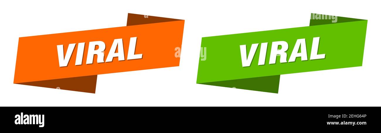 viral ribbon label sign set. viral banner Stock Vector Image & Art - Alamy