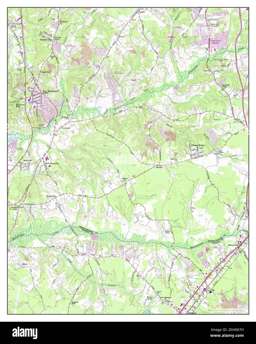 Piscataway, Maryland, map 1957, 1:24000, United States of America by ...
