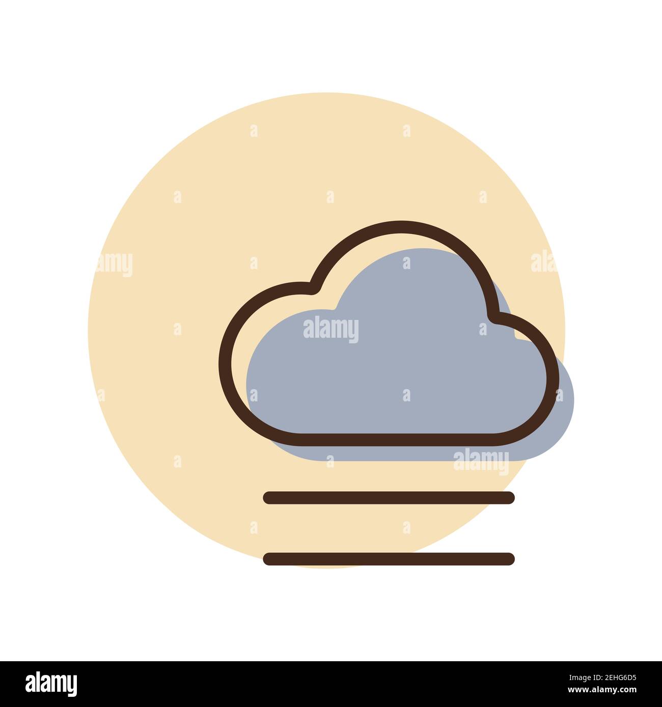 Fog and cloud vector icon. Meteorology sign. Graph symbol for travel ...