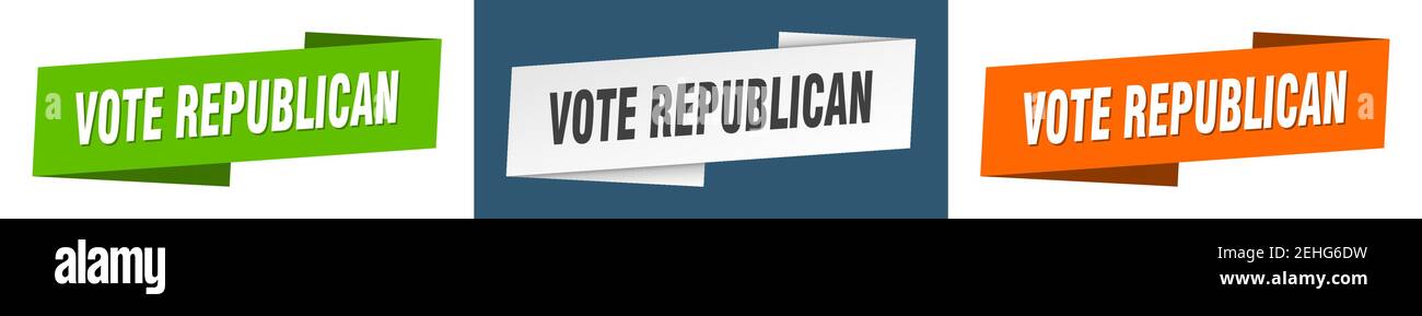 Vote republican ribbon label hi-res stock photography and images - Alamy