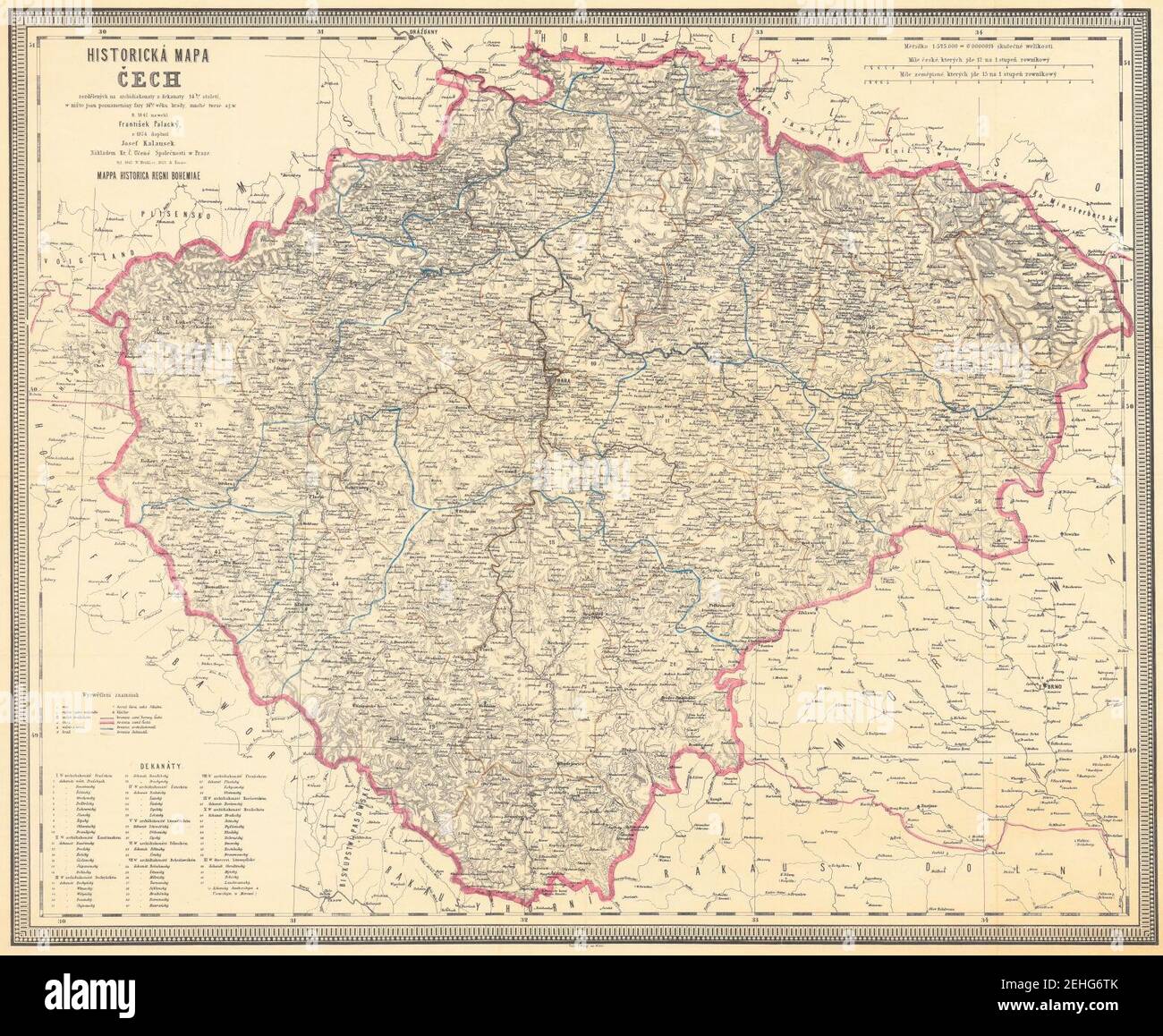 Palackeho mapa Cech Stock Photo - Alamy