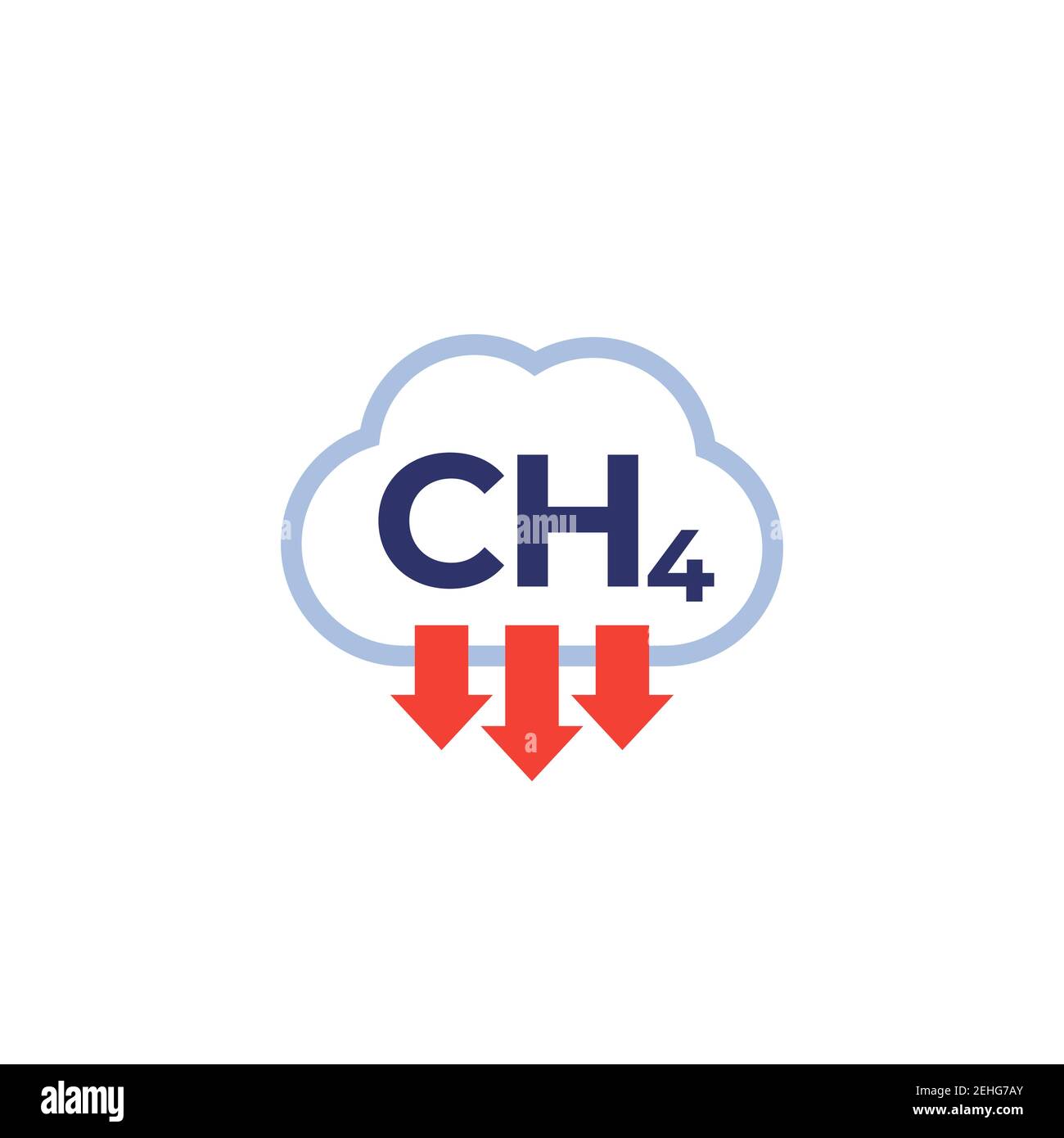 methane emissions, CH4 icon on white, vector Stock Vector Image & Art ...