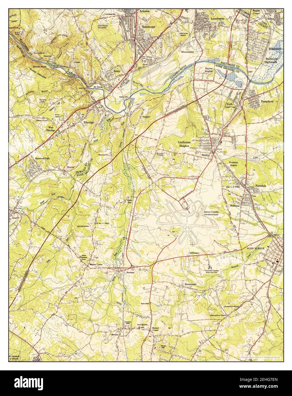 Relay, Maryland, map 1950, 1:24000, United States of America by ...