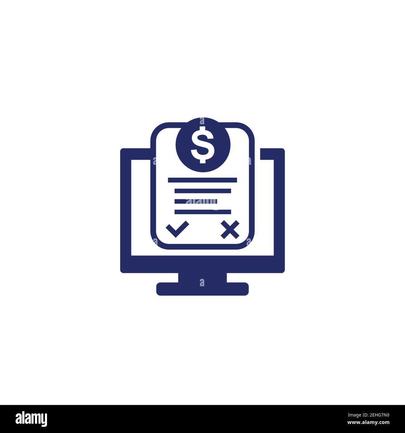 Online invoice, bill icon, vector Stock Vector Image & Art - Alamy