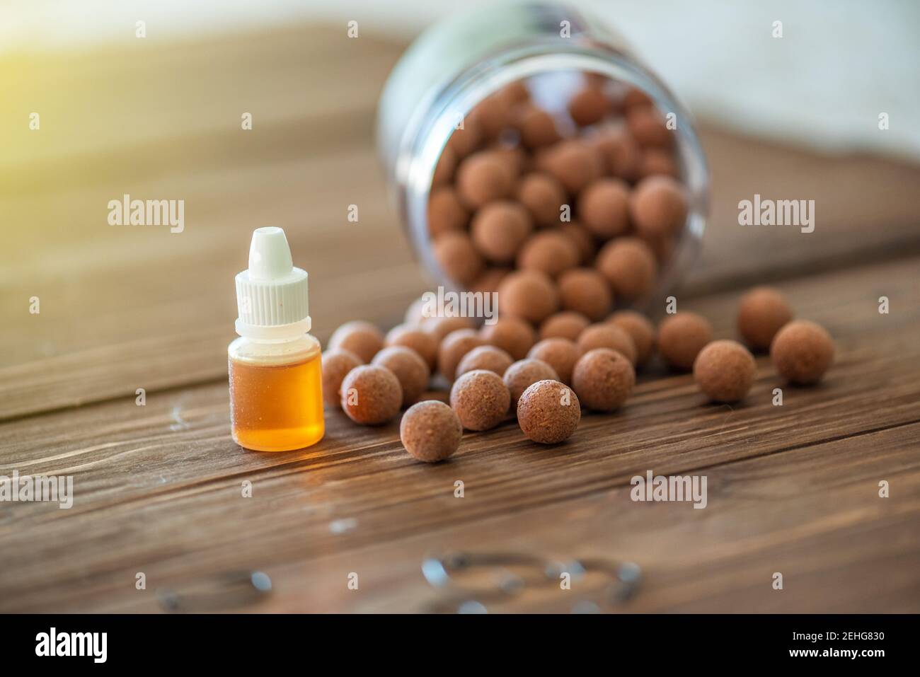 Carp fishing. Different of carp boilies and accessories for carp ...