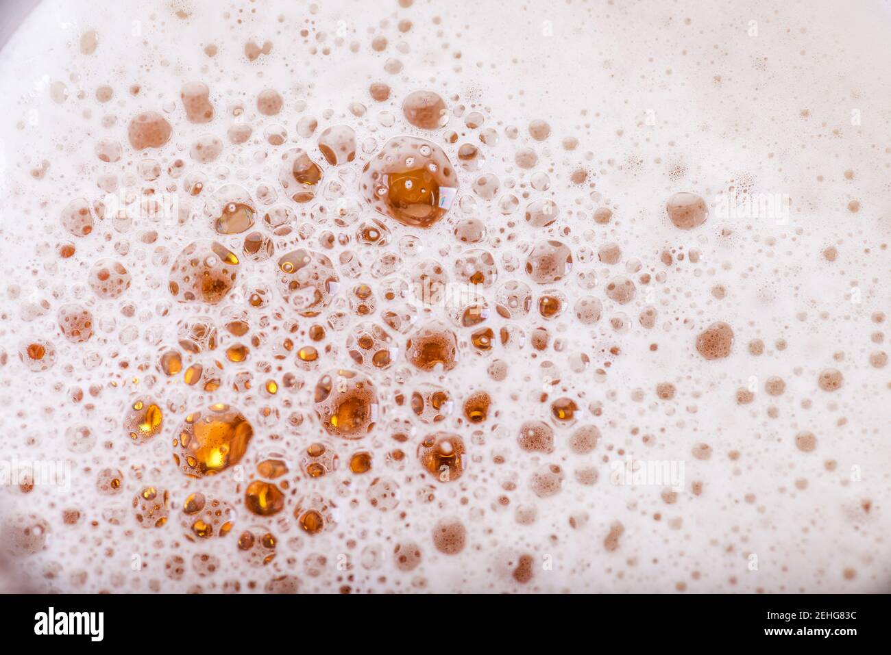 Light Beer with Bubbles and Foam Background. Beer Bubbles Texture Close ...
