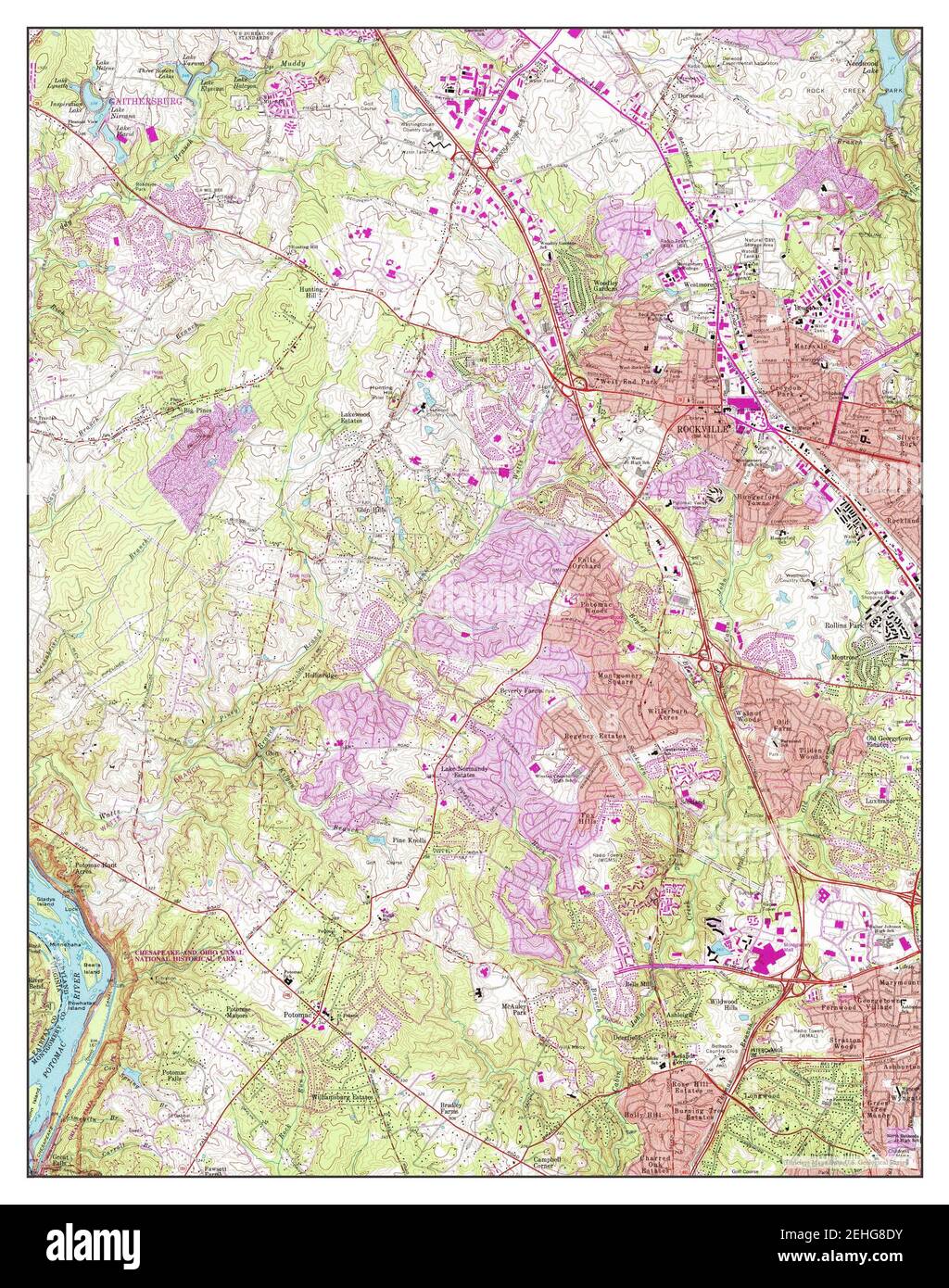 Rockville, Maryland, map 1965, 1:24000, United States of America by ...
