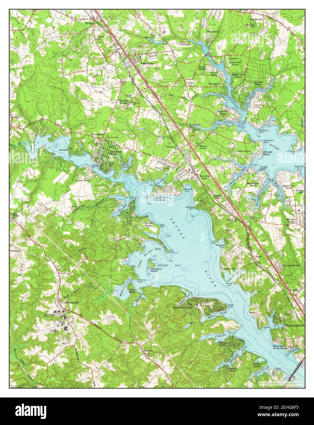 Round Bay, Maryland, map 1956, 1:24000, United States of America by ...