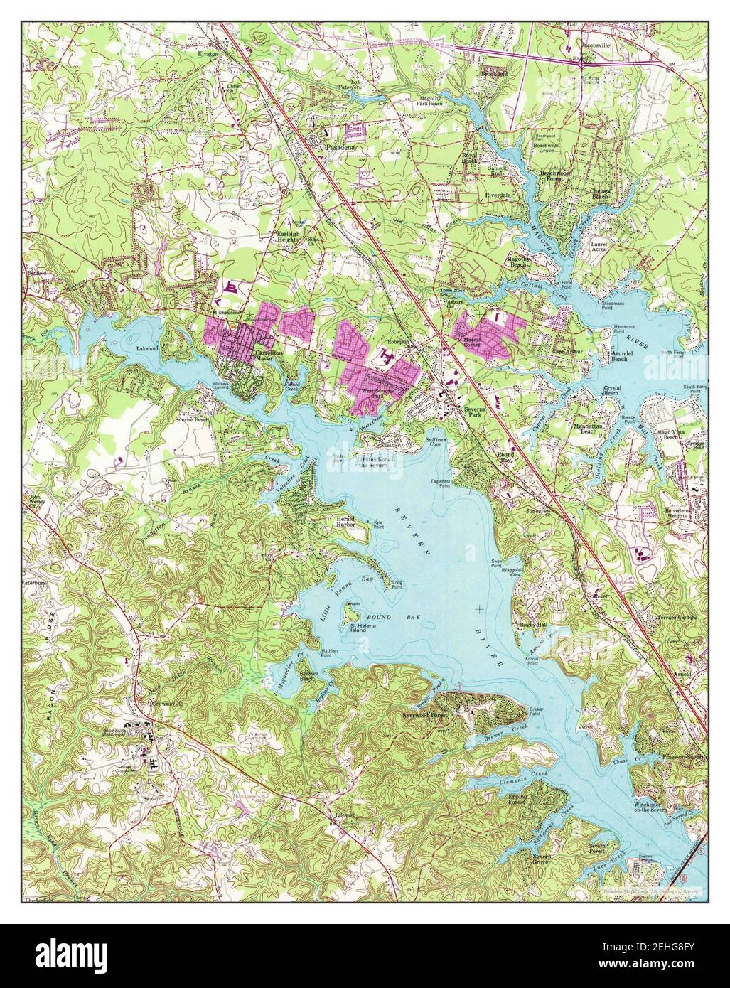 Round Bay, Maryland, map 1956, 1:24000, United States of America by ...