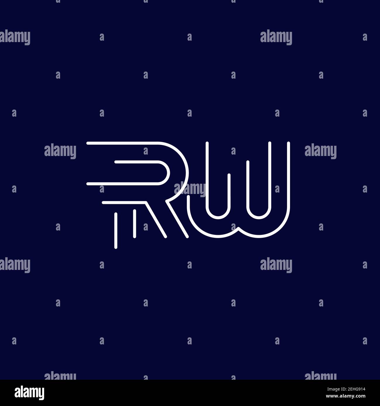 RW letters logo, line vector Stock Vector Image & Art - Alamy