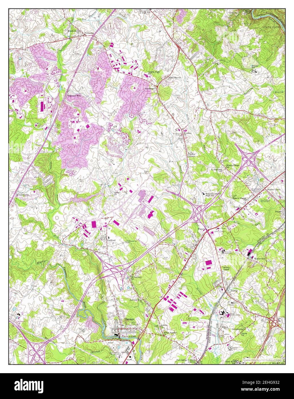 Savage, Maryland, map 1957, 1:24000, United States of America by ...
