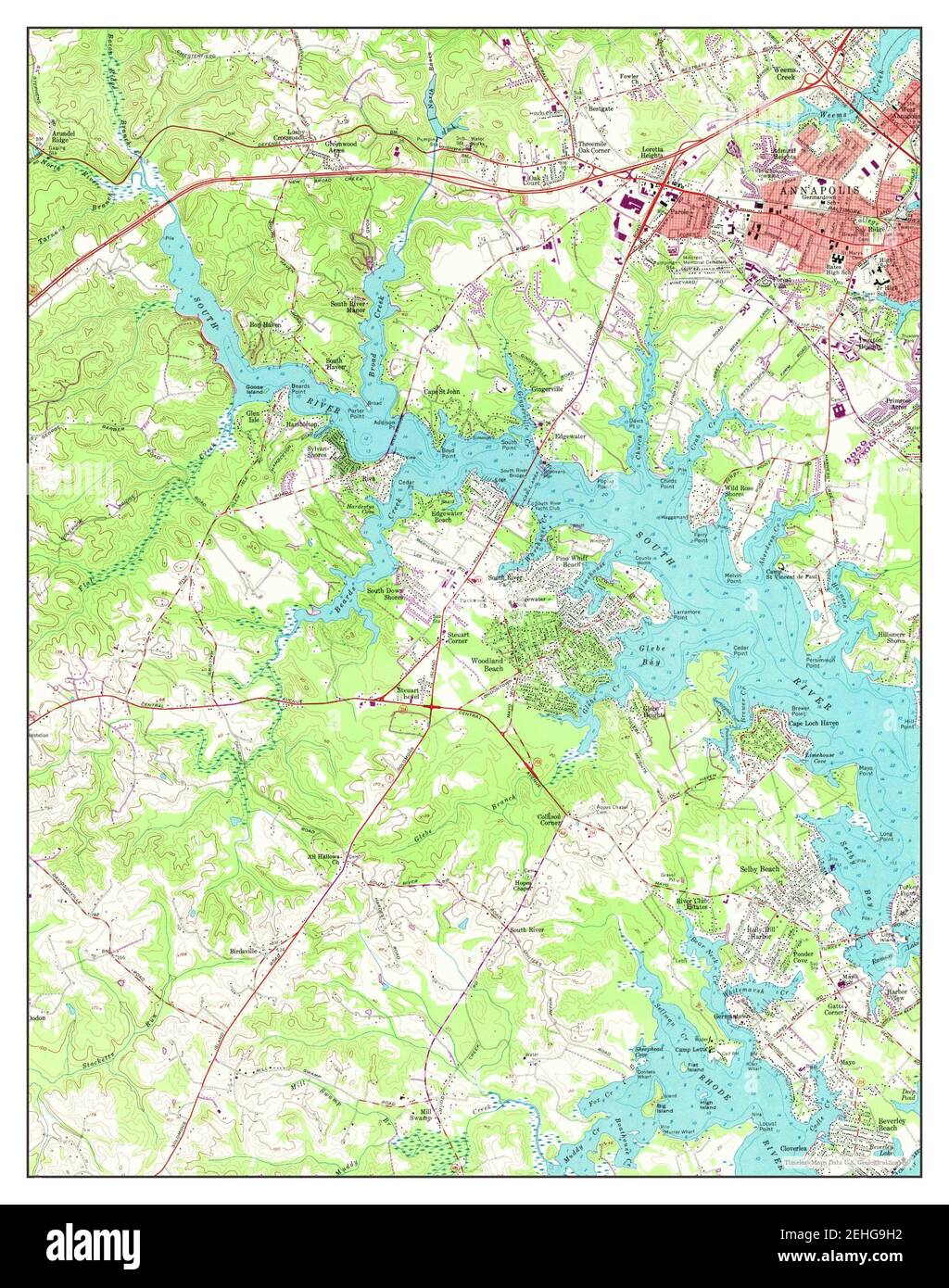 South River, Maryland, map 1957, 1:24000, United States of America by ...
