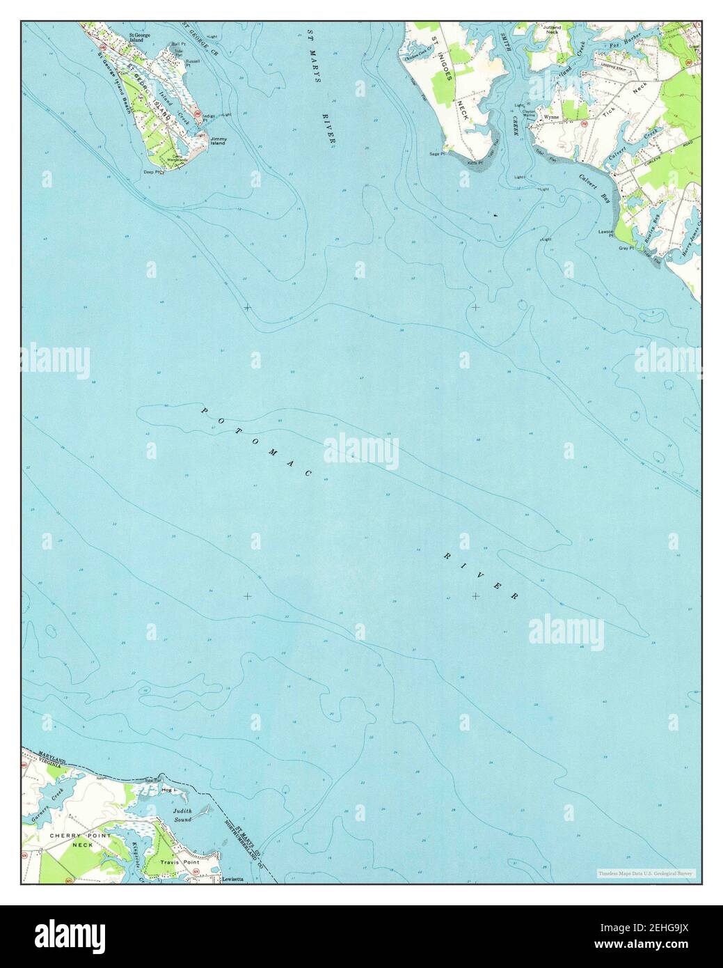 St George Island, Maryland, map 1968, 1:24000, United States of America ...