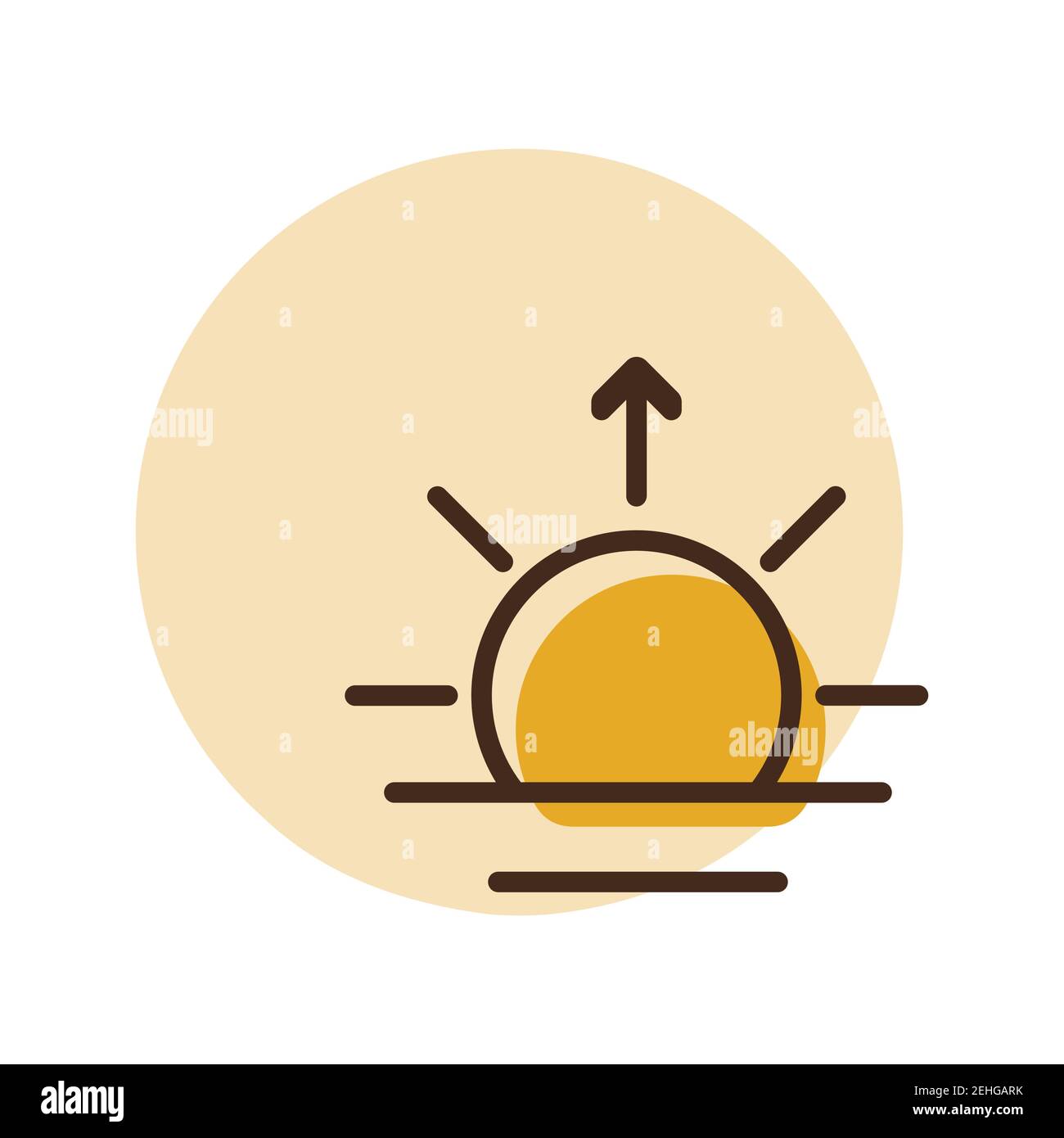 Sunrise vector icon. Meteorology sign. Graph symbol for travel, tourism ...