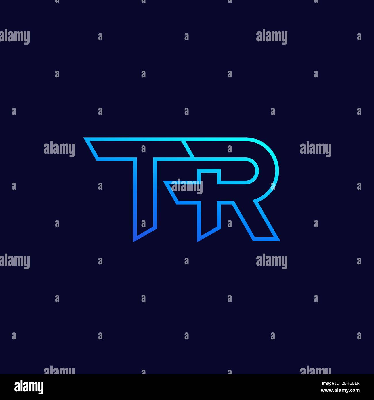 TR letter logo, monogram, vector linear design Stock Vector Image & Art ...