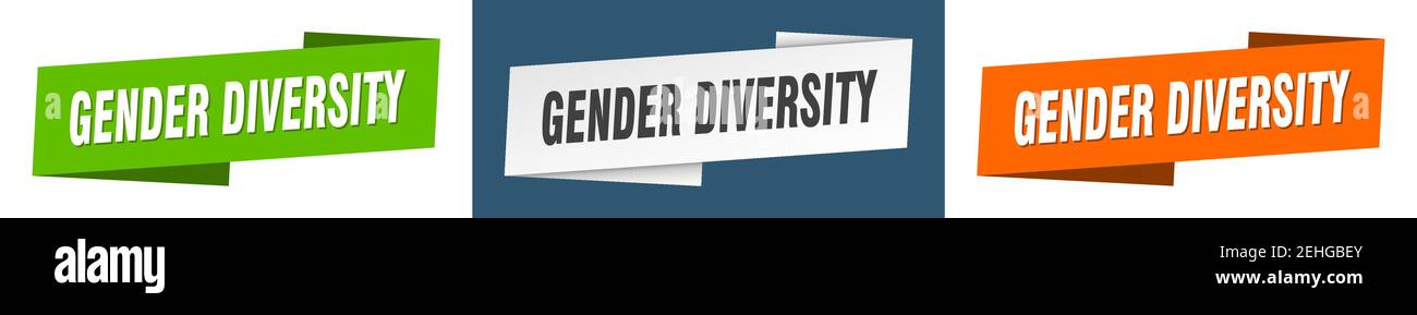 gender diversity ribbon label sign set. gender diversity banner Stock ...