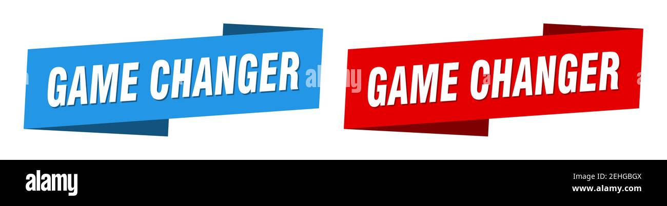game changer ribbon label sign set. game changer banner Stock Vector ...