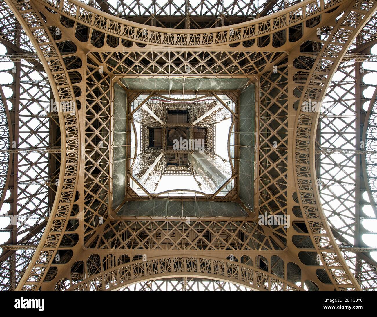 The Eiffel Tower in Paris from below Stock Photo - Alamy