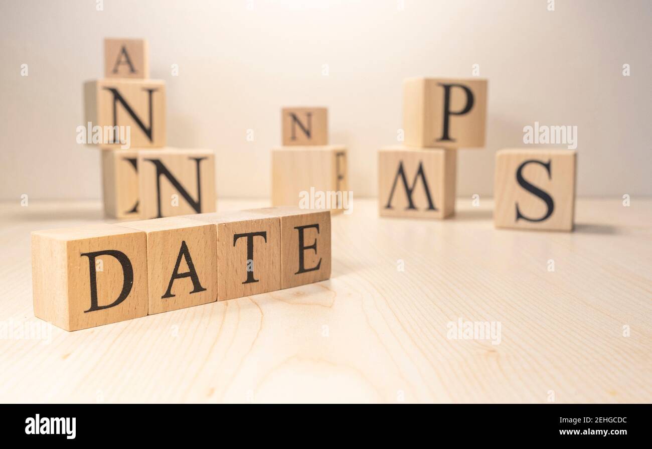 Word appointment from wooden cubes hi-res stock photography and images ...