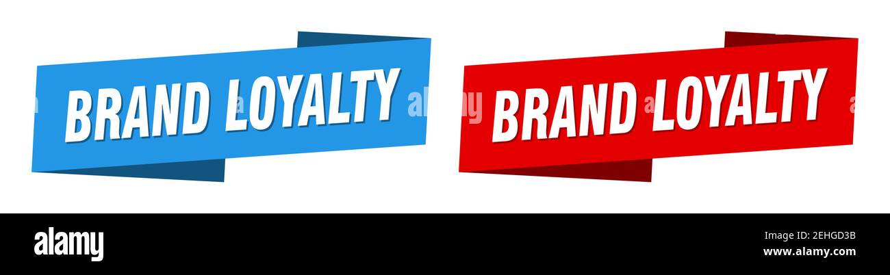 brand loyalty ribbon label sign set. brand loyalty banner Stock Vector ...