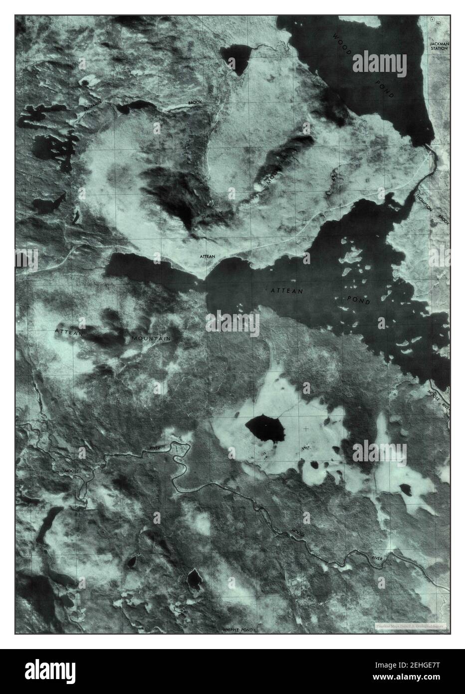 Attean Pond, Maine, map 1977, 1:24000, United States of America by ...