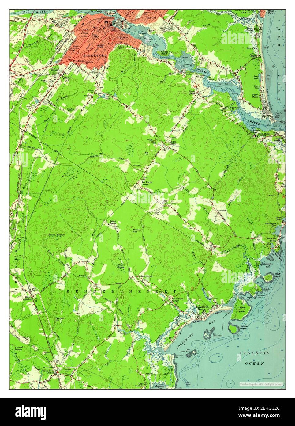 Map of biddeford hi-res stock photography and images - Alamy