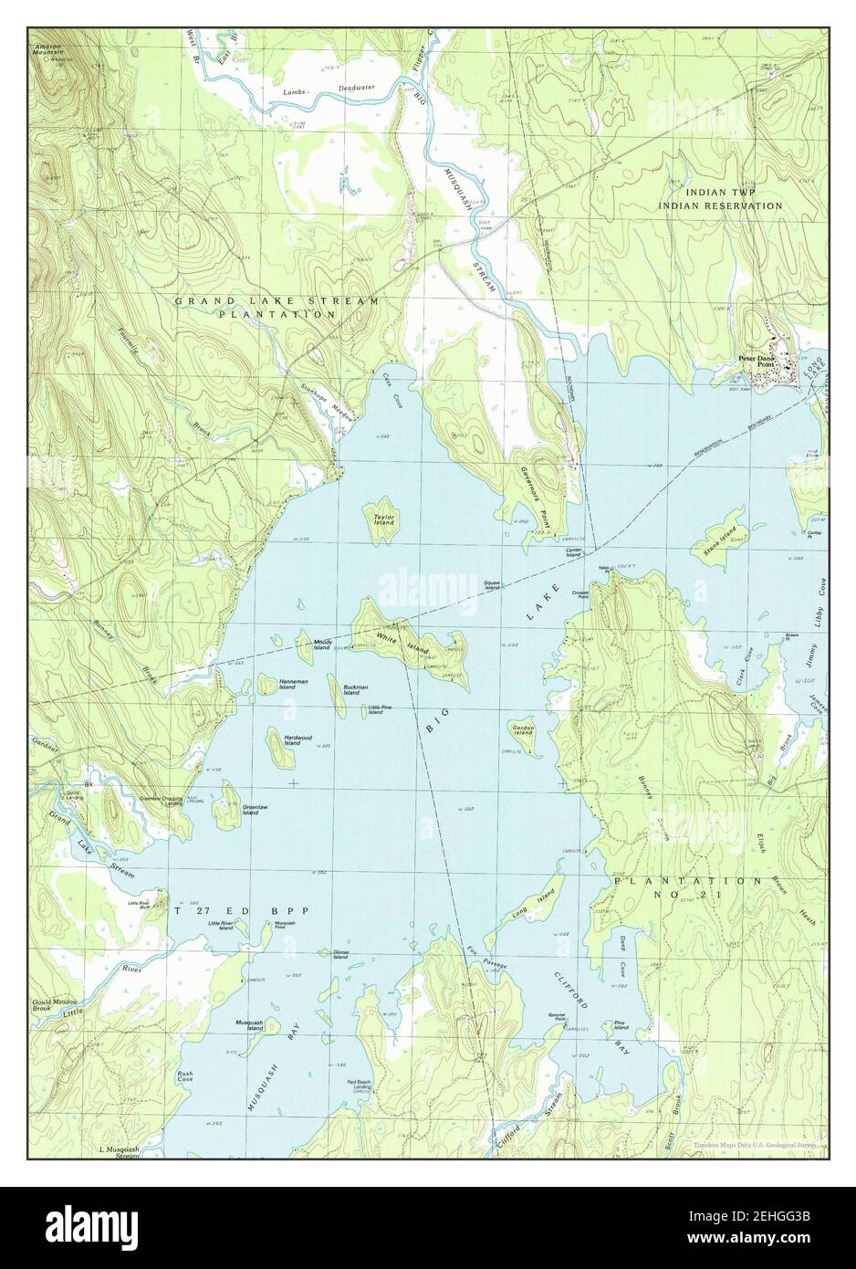 Big Lake, Maine, map 1990, 1:24000, United States of America by ...