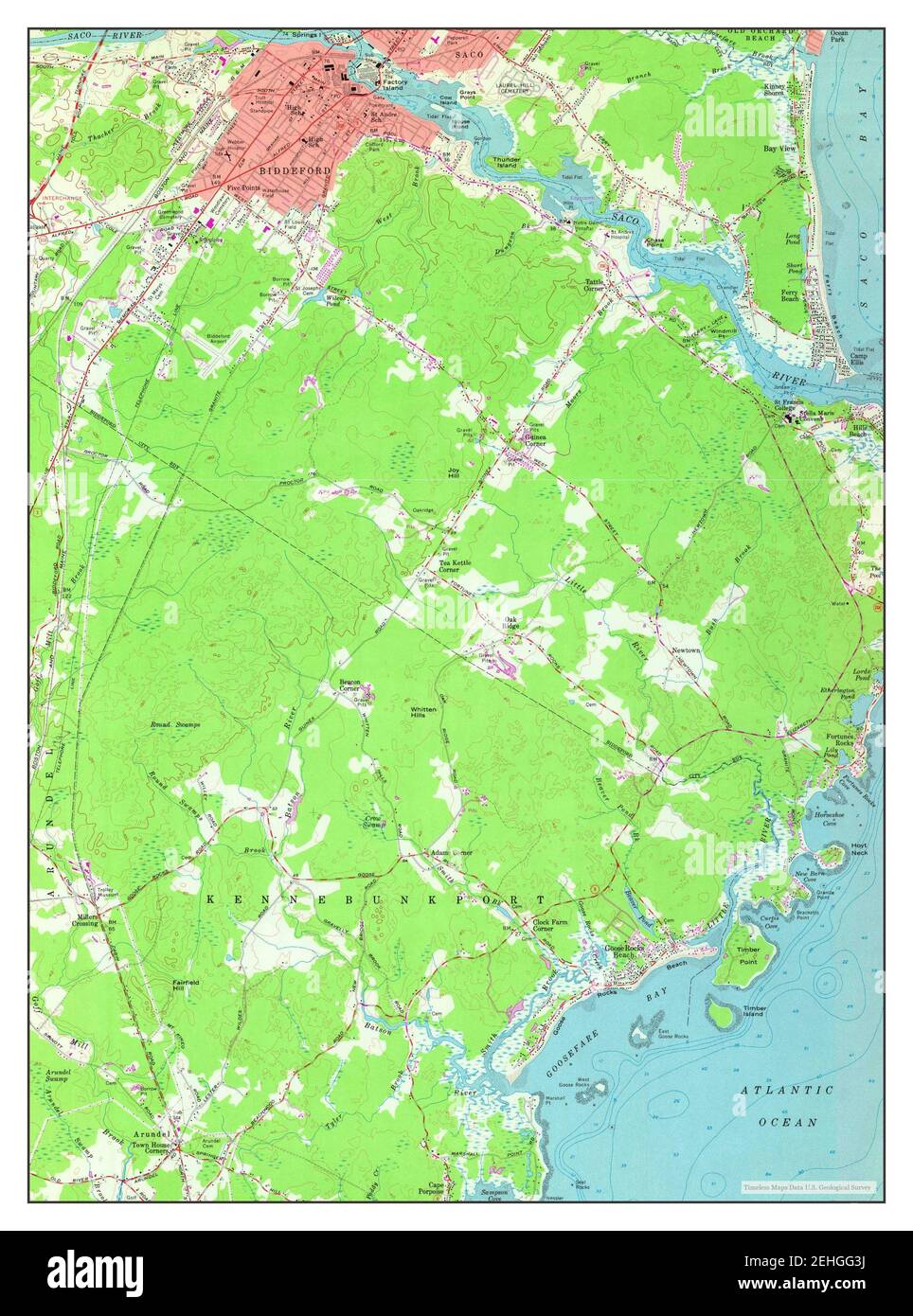 Map of biddeford hi-res stock photography and images - Alamy