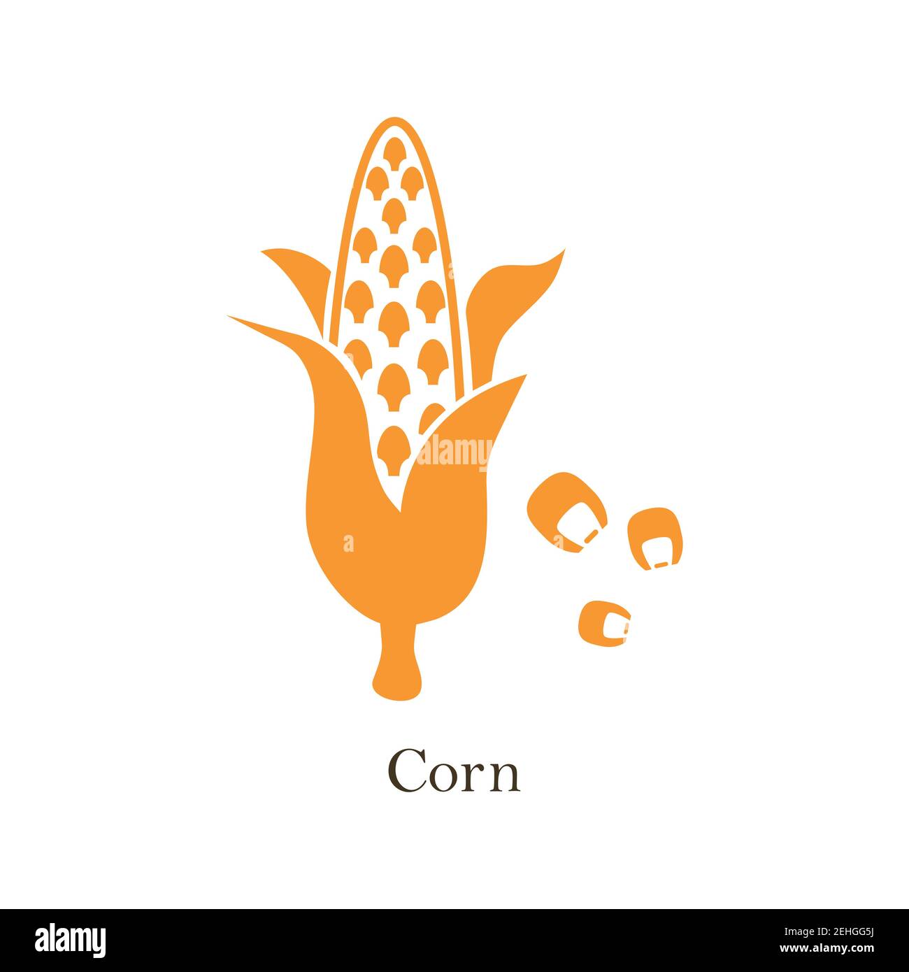 Corn logo. Isolated corn on white background Stock Vector Image & Art ...