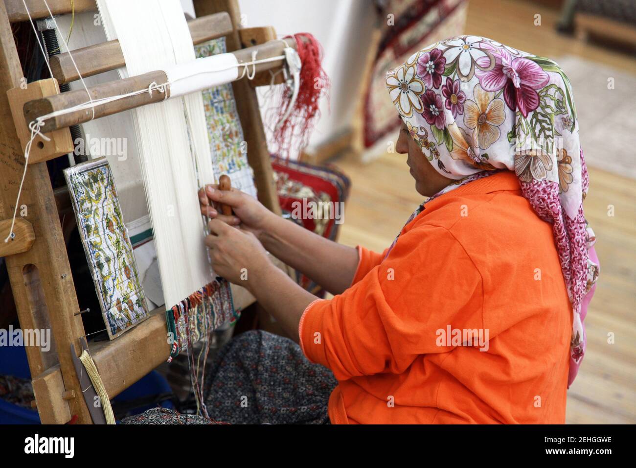 CAPPADOCIA, TURKEY - AUGUST 24: A woman making Traditional Turkish ...