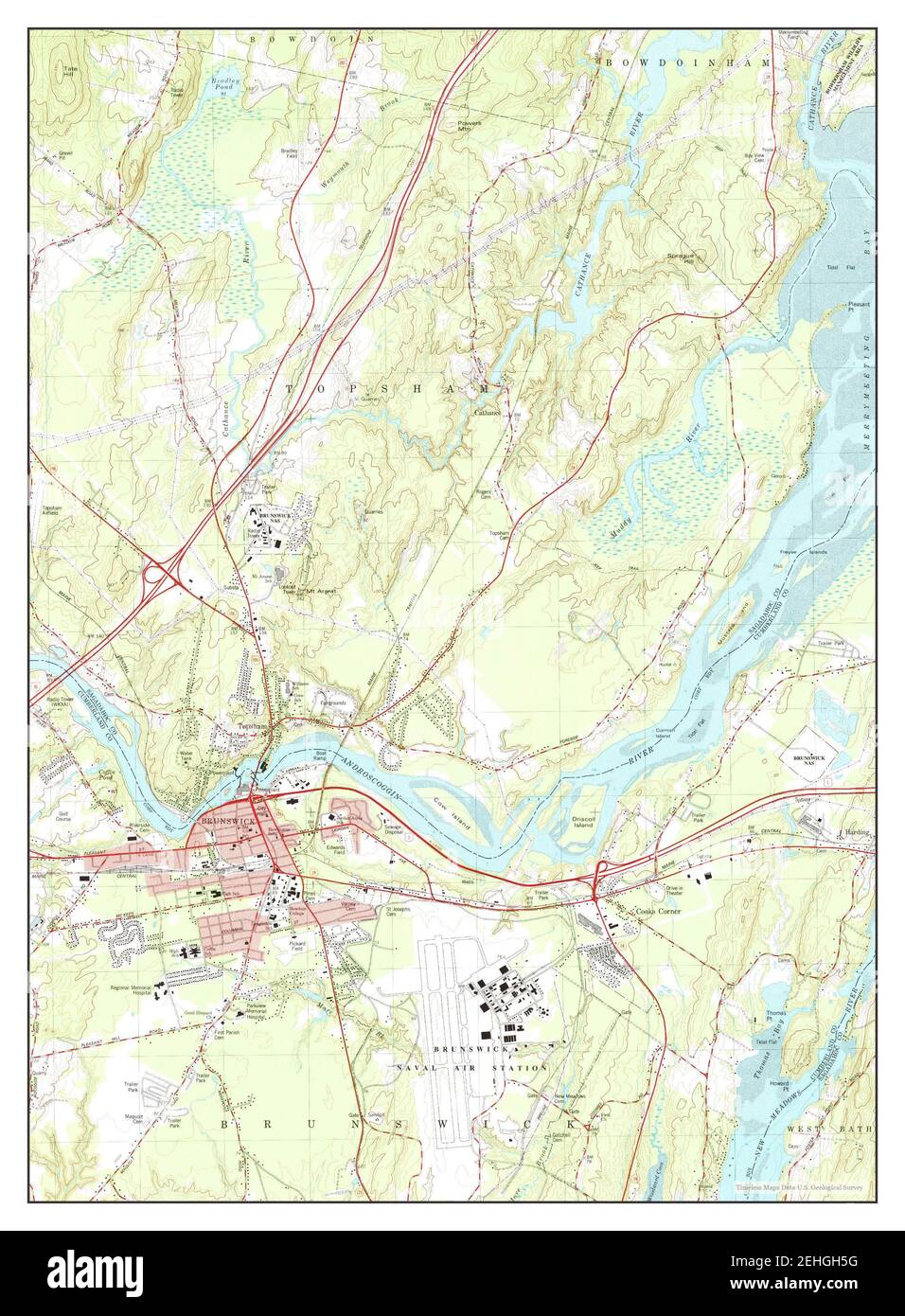 Brunswick, Maine, map 1980, 1:24000, United States of America by ...