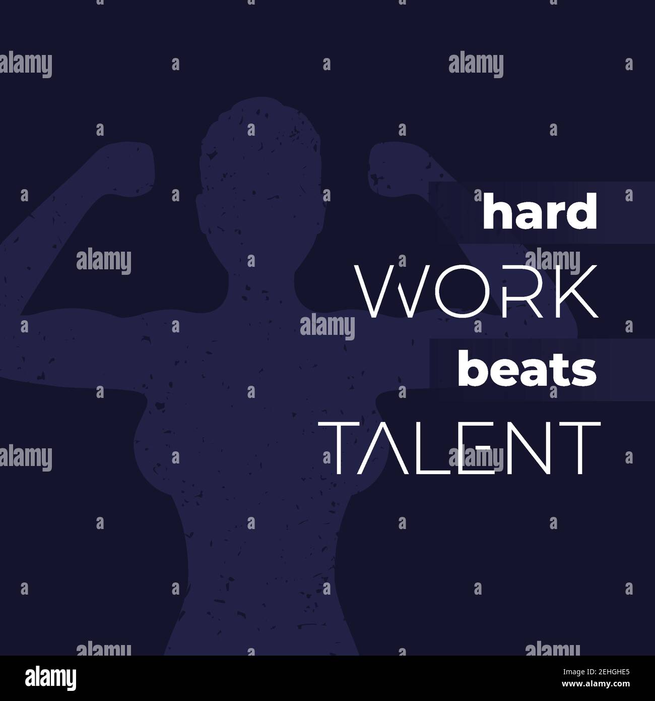 Motivation quote, hard work beats talent poster Stock Vector Image ...