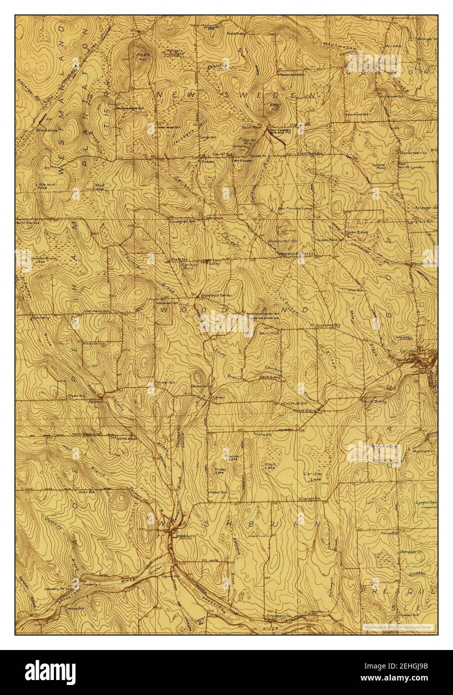 Caribou maine map Cut Out Stock Images & Pictures - Alamy