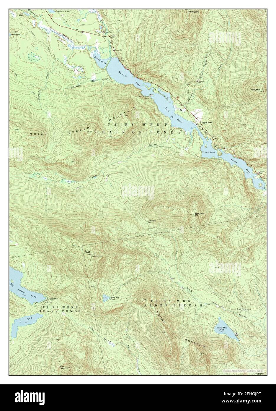 Chain Of Ponds, Maine, map 1969, 1:24000, United States of America by ...